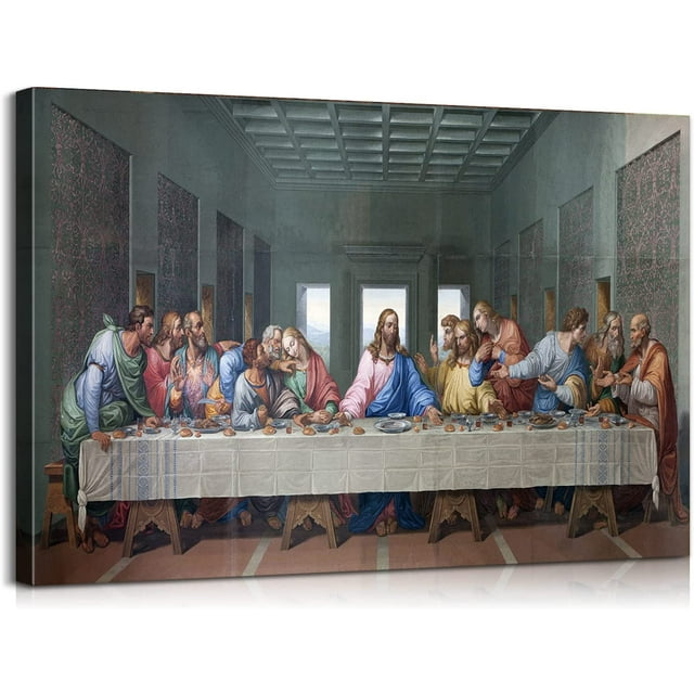Last Supper Wall Decor Jesus Painting Christian Home Decor Leonardo Da ...