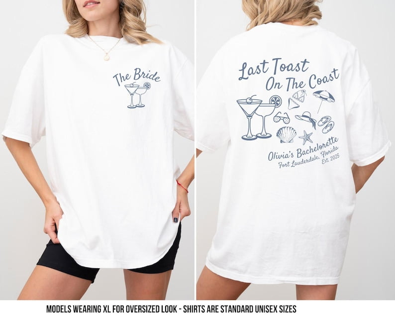 Last Toast On The Coast T-Shirts Beach Bachelorette Party T-Shirts ...
