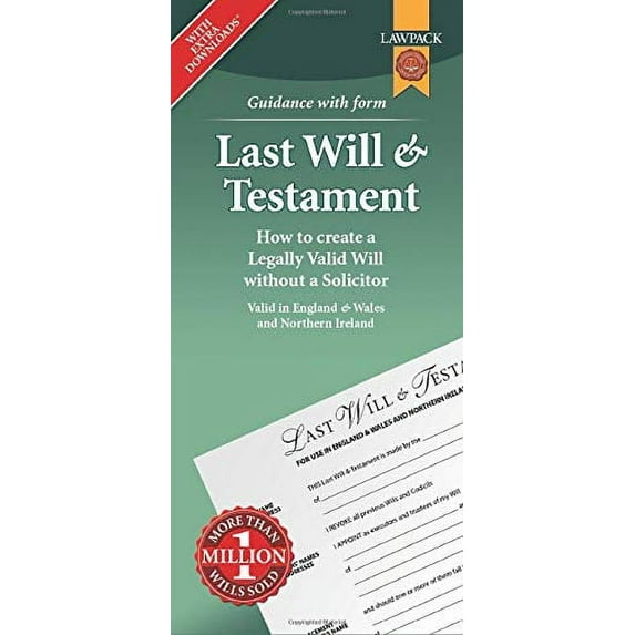 Last Will And Testament form Pack - Walmart.com