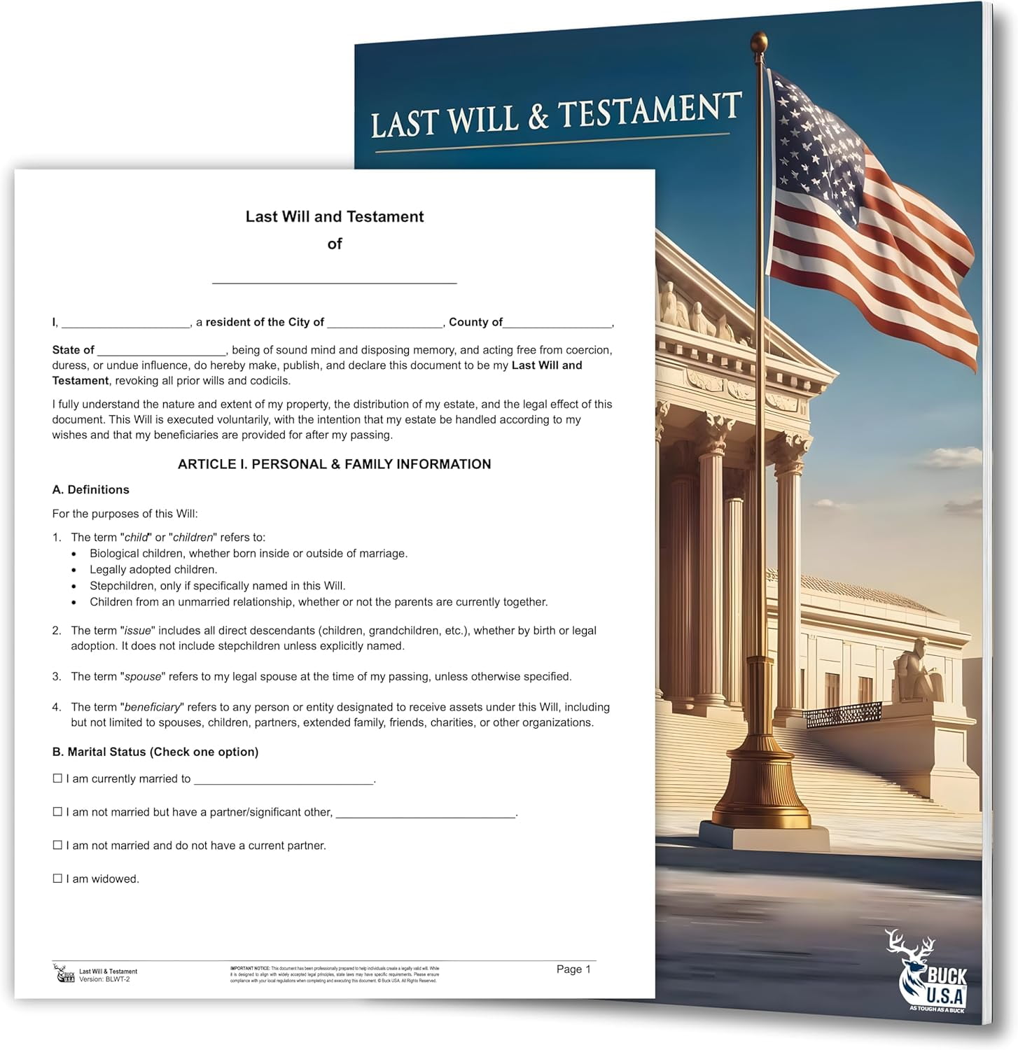 Last Will and Testament Kit 2025 – Attorney-Prepared, 50-State ...