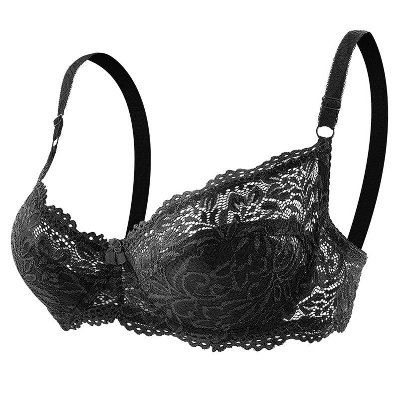 Lastesso Bras For Women No Underwire No Padding Cheeky Lace Bralettes Full Figure Beauty Back