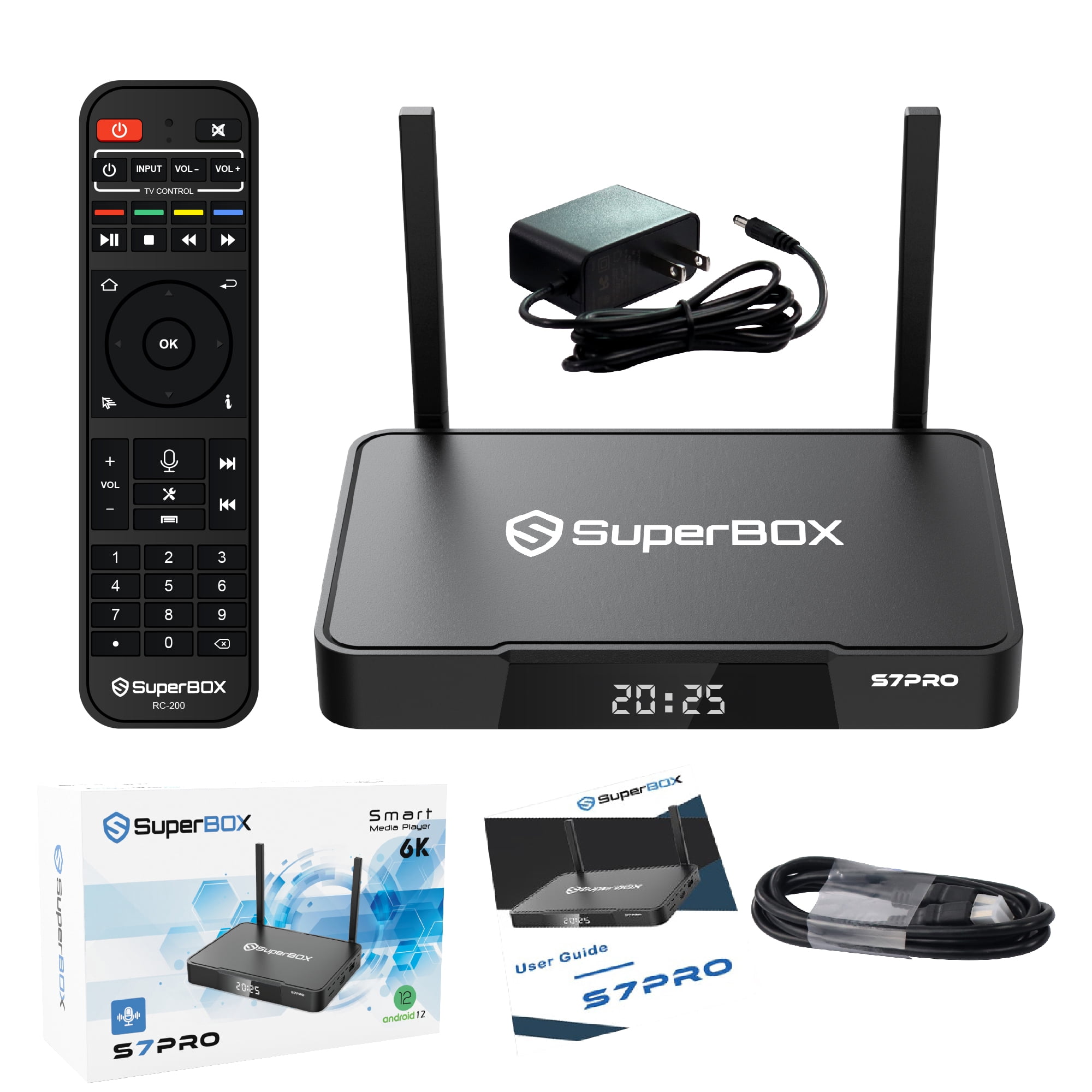 Lastest S-7 Pro S-uperbox for TV 2026 Fully Loaded with Wireless Voice ...