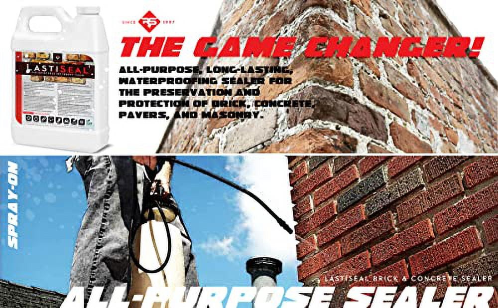 LastiSeal Brick & Concrete Sealer 2.5-gal – Flat Finish. Waterproofs ...