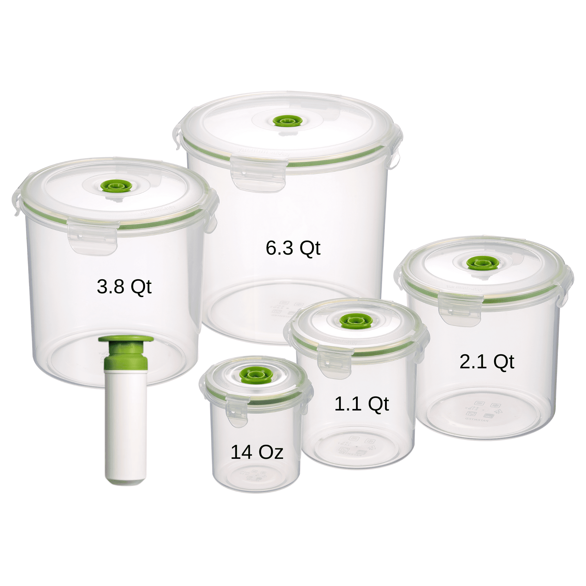 Lasting Freshness 11 piece Canister Vacuum Seal Food Storage Containers ...
