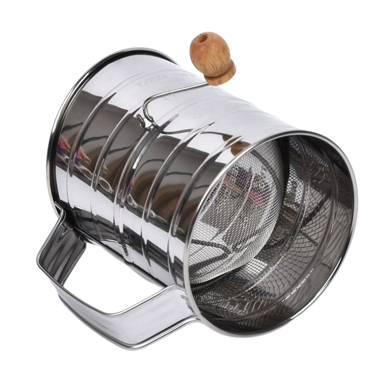 Lasting Manual Flour Sieve For Baking Powder Sifting Built In Measuring ...