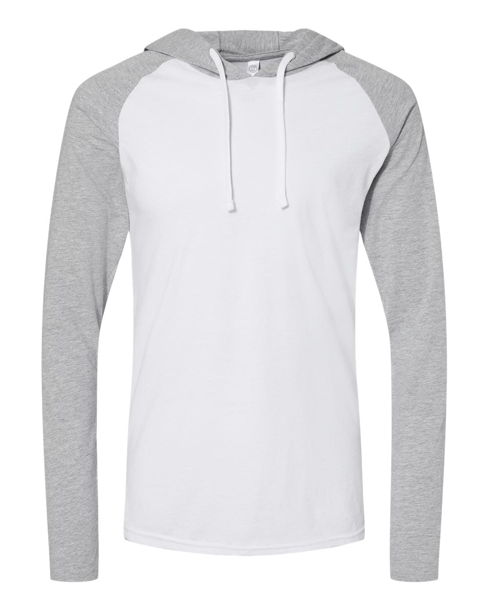 Lat Apparel 6917 Men's Hooded Raglan Long Sleeve, Blended White/Vn ...