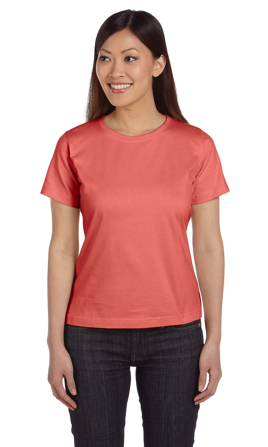 Lat-Ladies' Combed Ringspun Jersey T-Shirt-3580 - Walmart.com