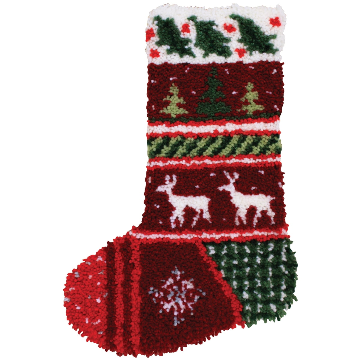 Latch Hook Kit 12"X17"-Winter Bands Stocking, Pk 1, M C G Textiles - Walmart.com