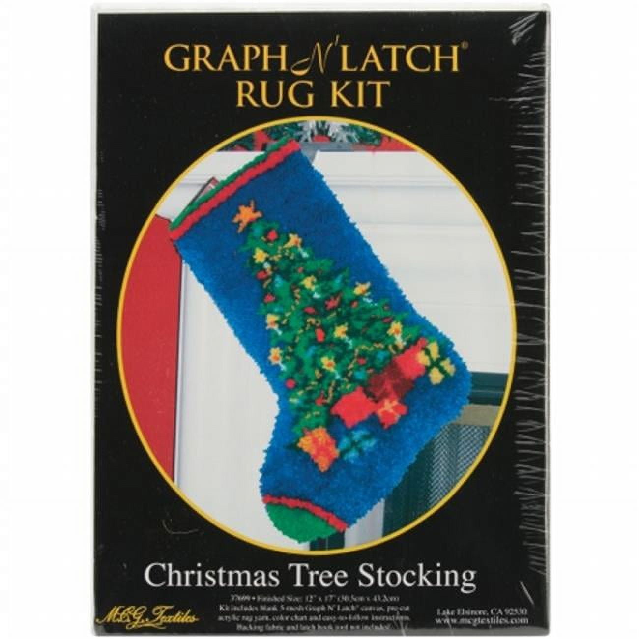 Latch Hook Kit 12''X17''-Christmas Tree Stocking - Walmart.com