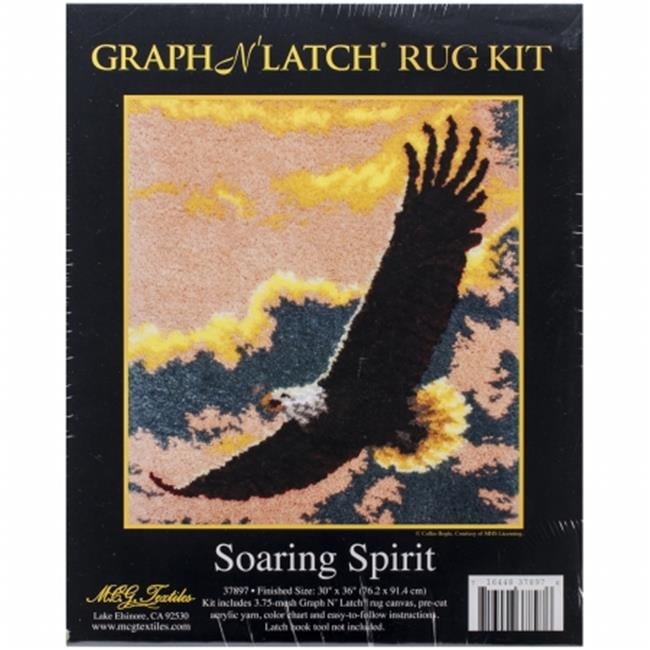 Latch Hook Kit 30"X36"-Soaring Spirit, Pk 1, M C G Textiles - Walmart.com