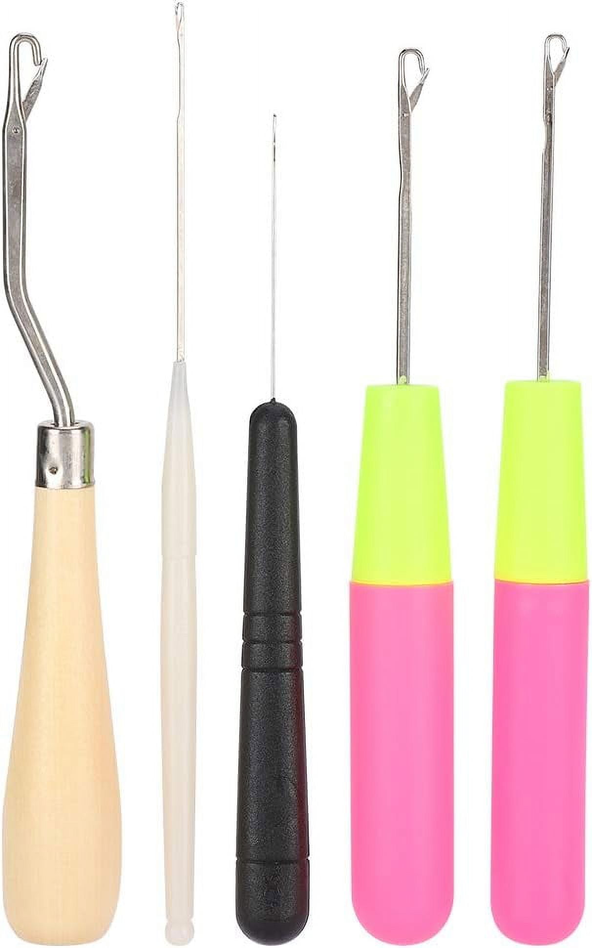 Latch Hook Kit, 5Pcs/Set Bent Latch Hook Crochet Needle Hook Kit Wooden ...