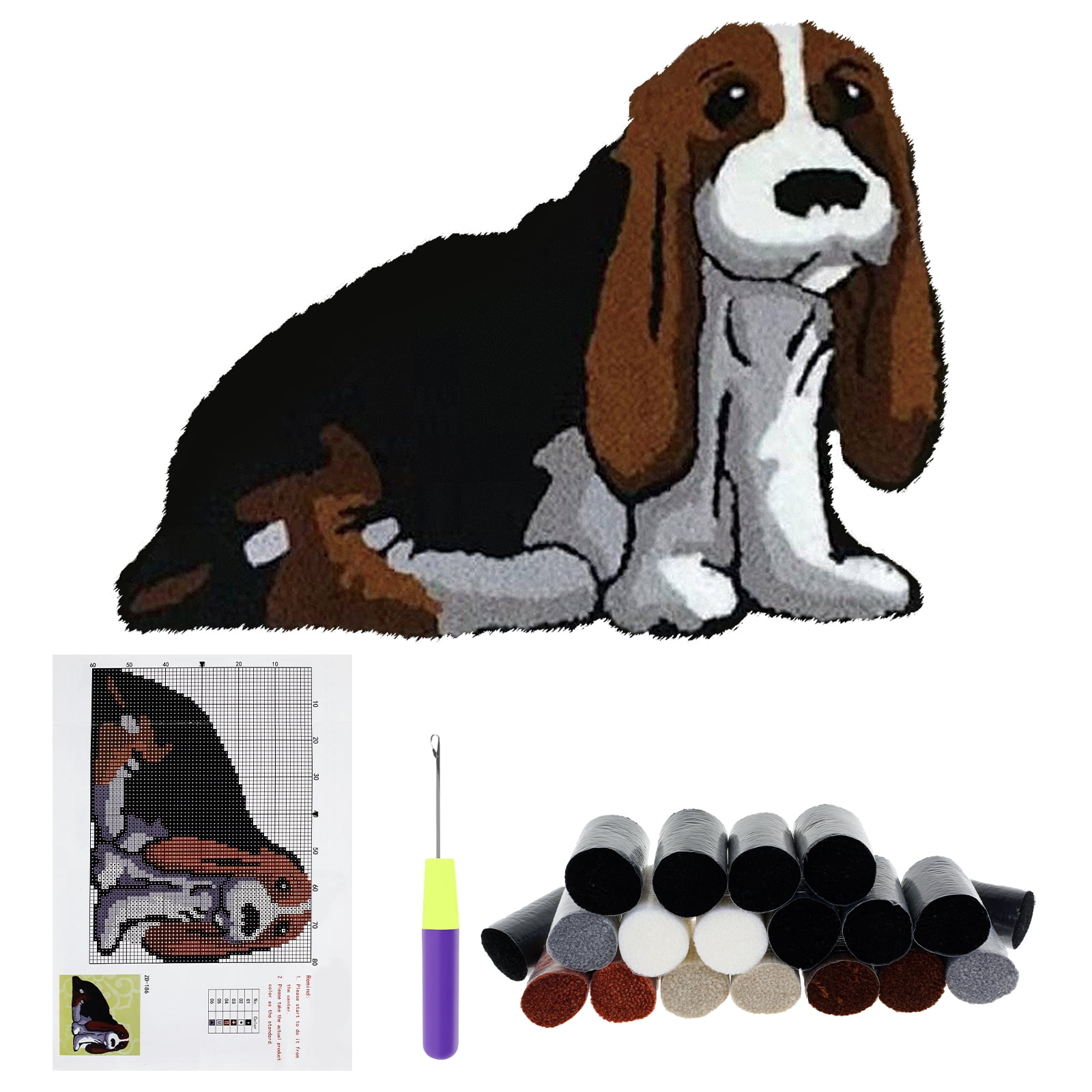 Latch Hook Kit for Adults Kids Cute Cartoon Animal Theme Latch Hook Rug ...