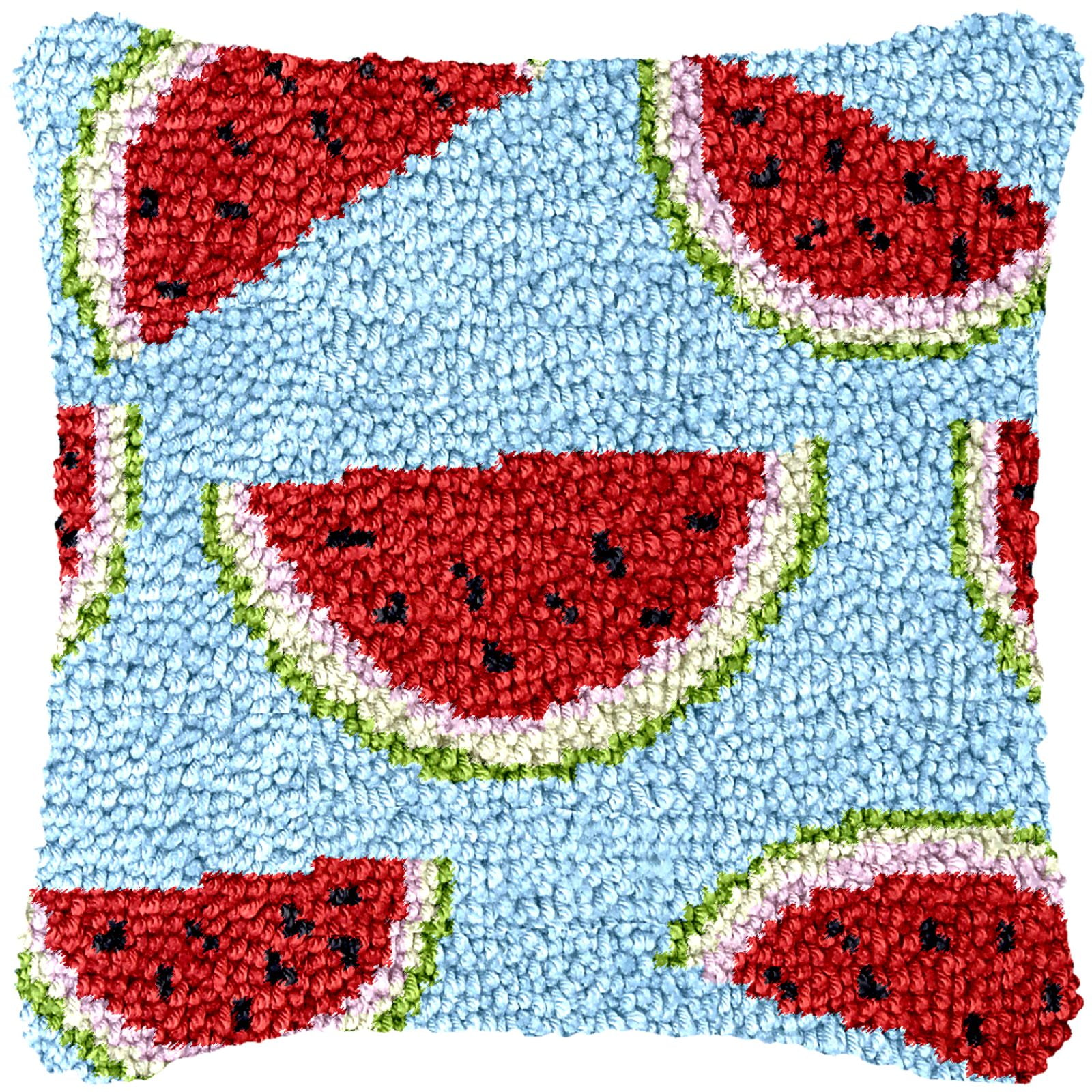 Latch Hook Kits for Adults Kids,Watermelon Pattern Color Printed Canvas ...