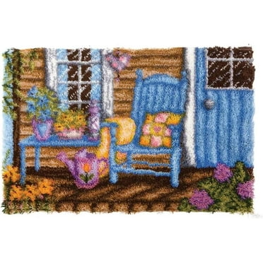Latch Hook Rug Kits Crocheting Carpet Rug Yarn - Canvas Cushion Mat ...