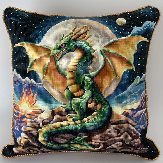 Latch Hook Kits Anime Dragon Latch Hook Cushion Kits Fantasy Animals ...