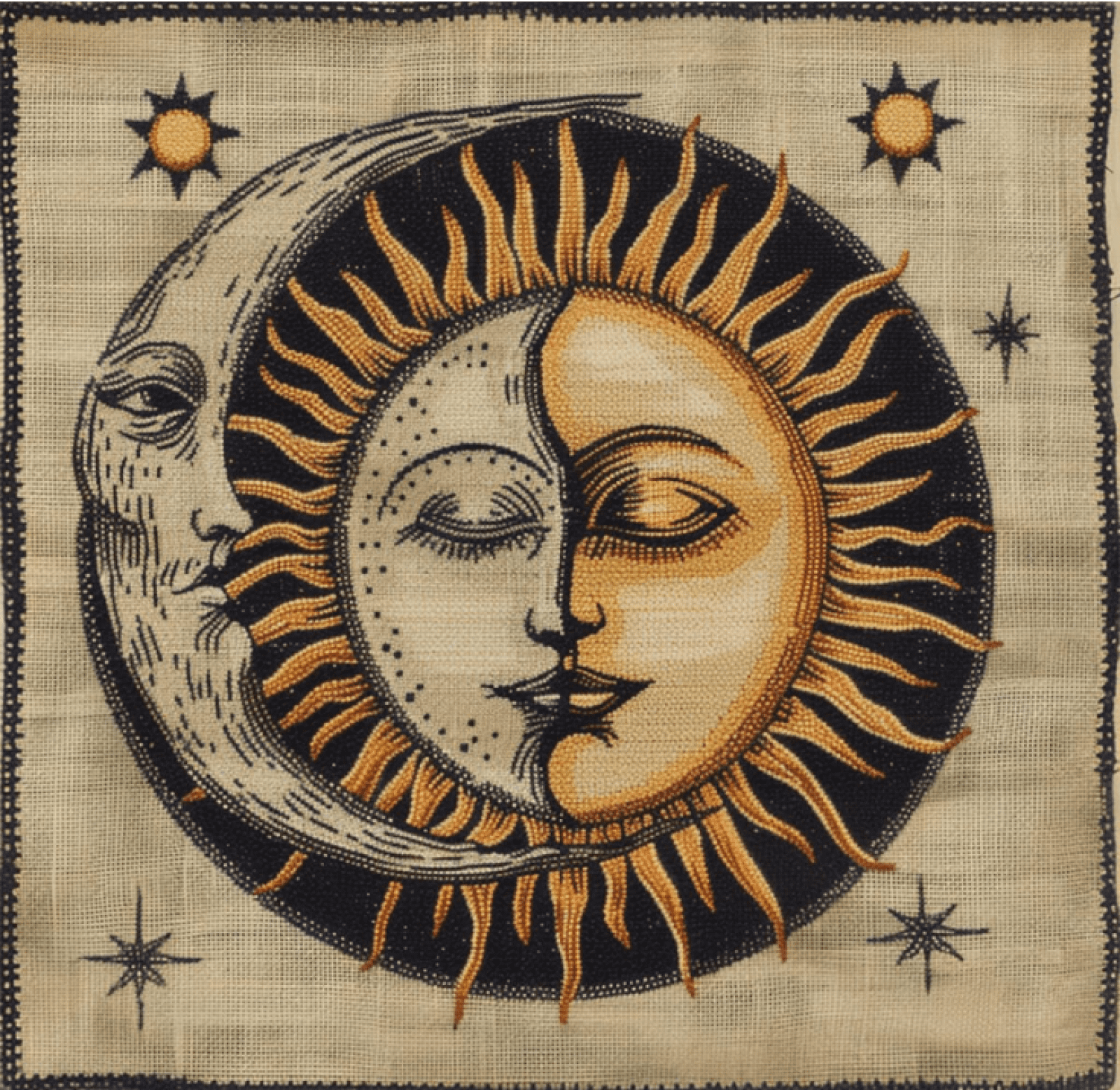 Latch Hook Kits For Adults Cartoon Sun And Moon DIY Latch Hook Rug Kit ...