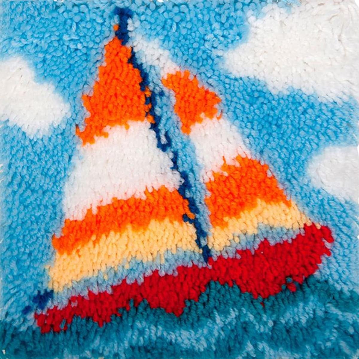 Latch Hook Kits for Kids 12x12in Girl Beginner Classic Beginner Needle ...