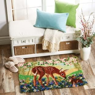 Latch Hook Kits Rug Embroidery Kit, Sika Deer | Pillow And Rug Cover ...