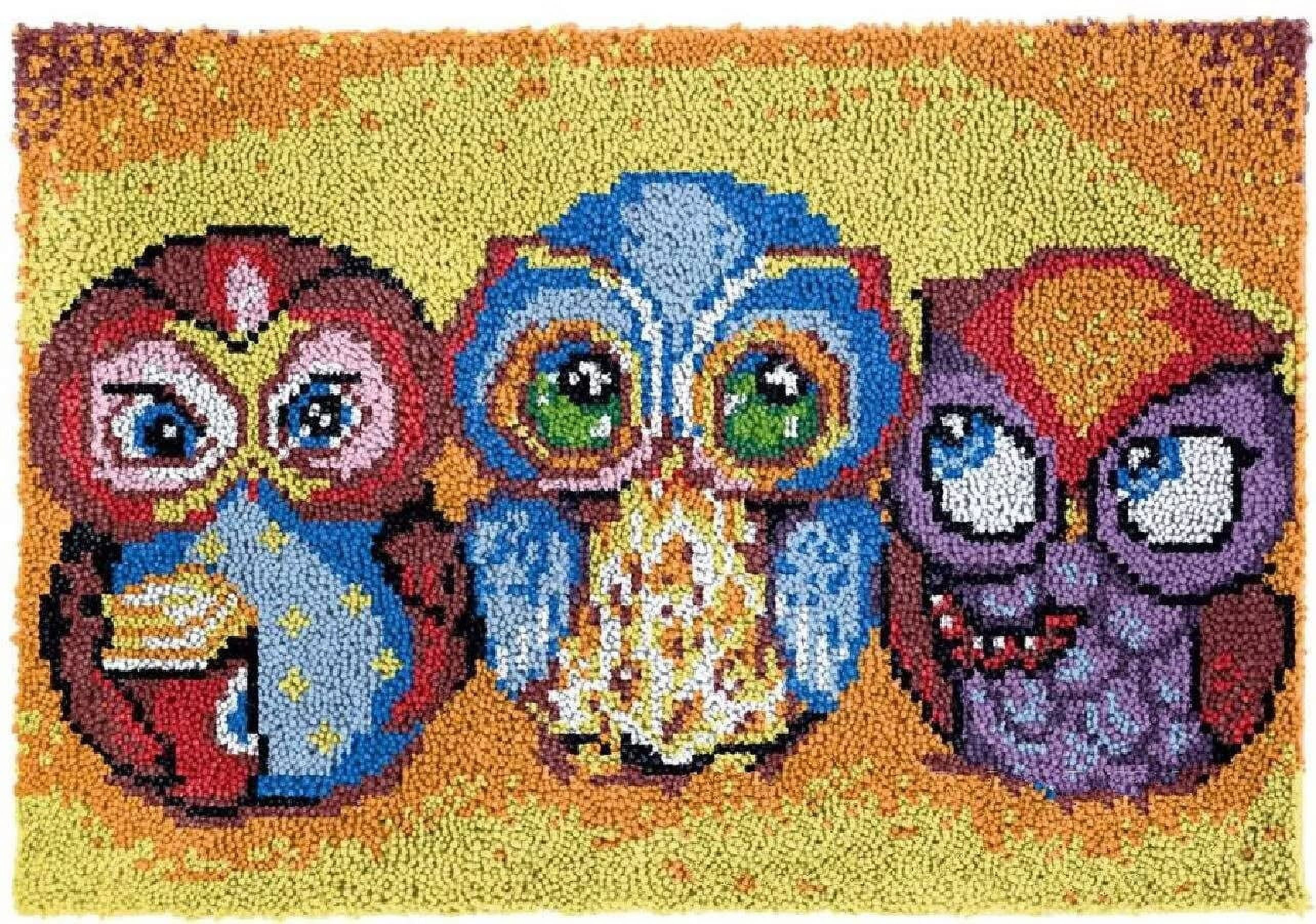 Latch Hook Kits Rug for Kids Cartoon Canvas DIY Handmade Carpet Crochet ...