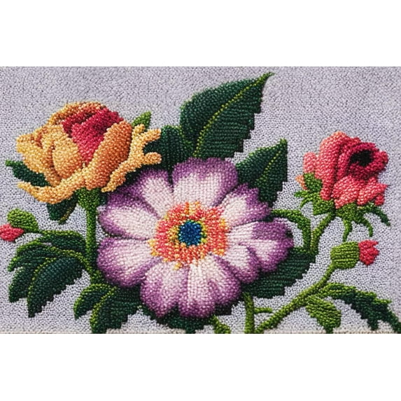 Latch Hook Kits for Adults, Handmade Rug Crochet Yarns DIY Door Mat ...