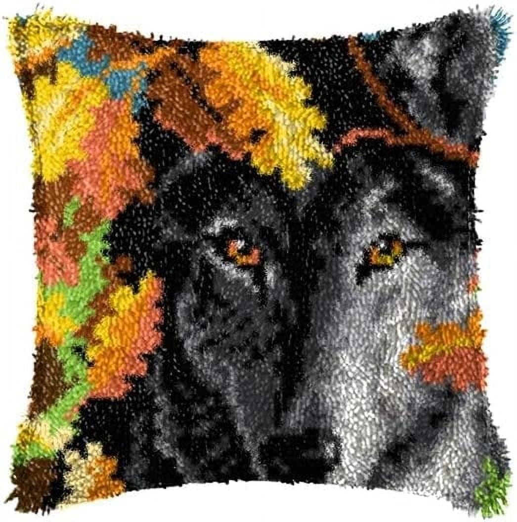 Latch Hook Pillow Kits Latch Hook Kit DIY Throw Pillow Cover Sofa ...