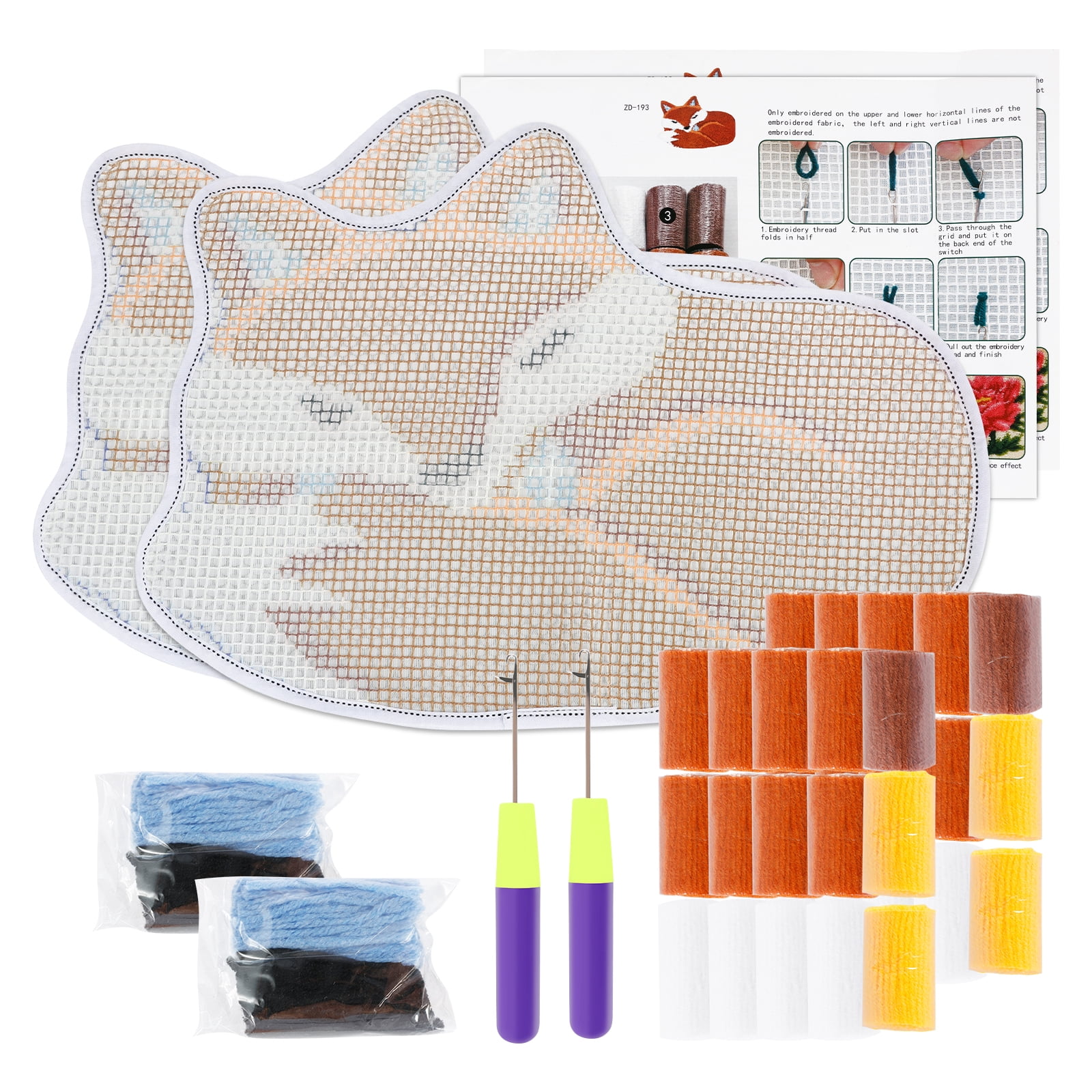 Latch Hook Rug Kit DIY Latch Hook Kit Fox Pattern Latch Hook Rug ...