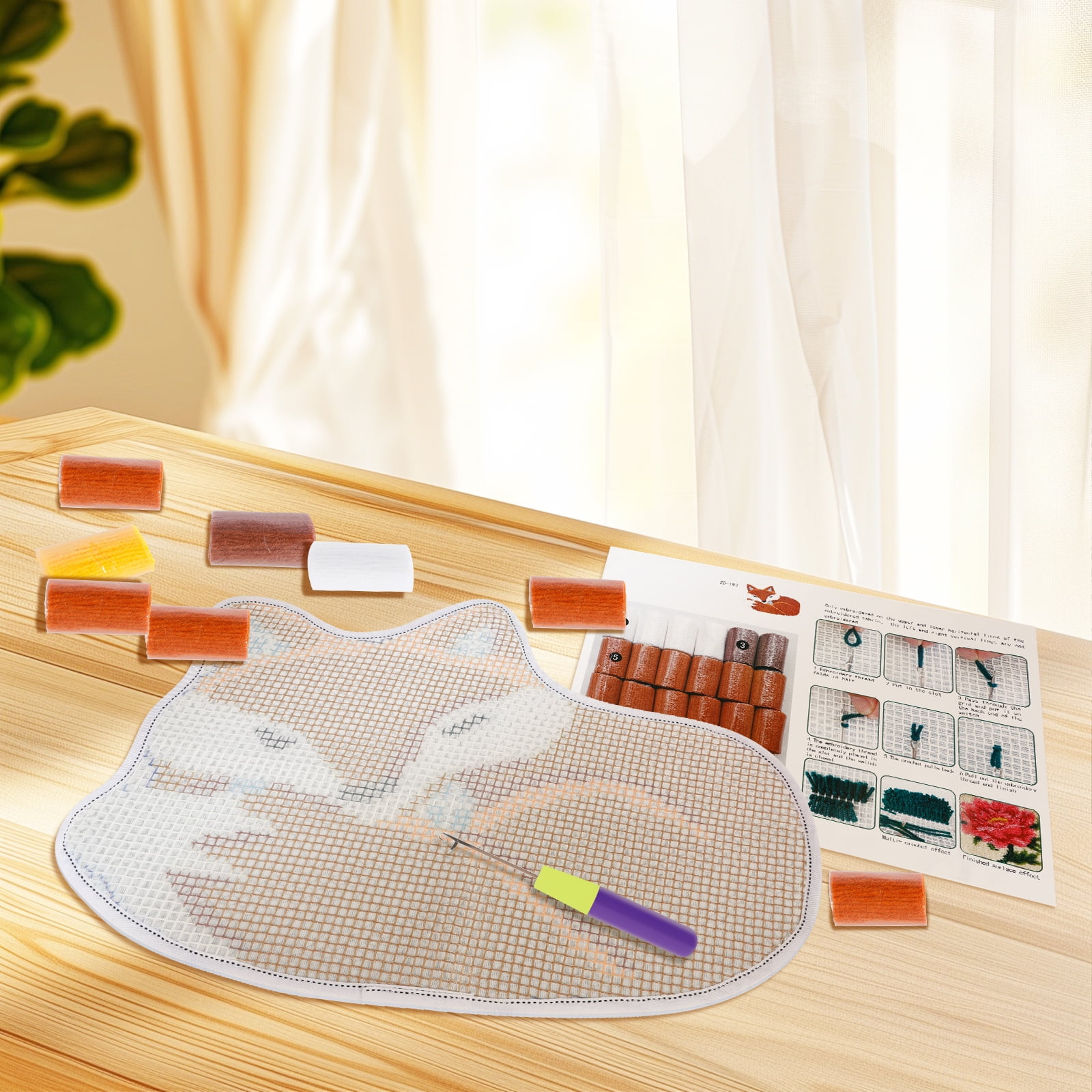 Latch Hook Rug Kit DIY Latch Hook Kit Fox Pattern Latch Hook Rug ...