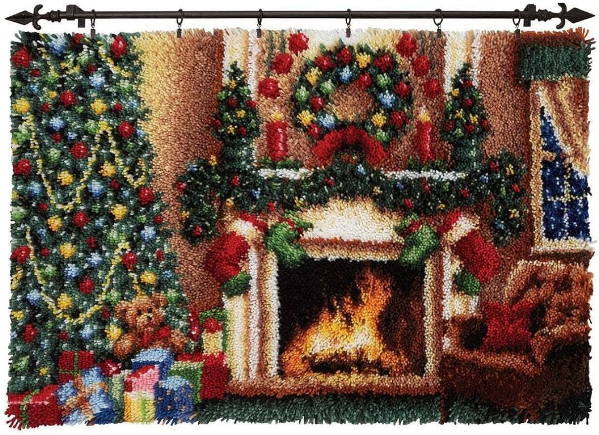 Latch Hook Rug Kit, DIY Rug Making Kit for Adults Kids, Christmas ...