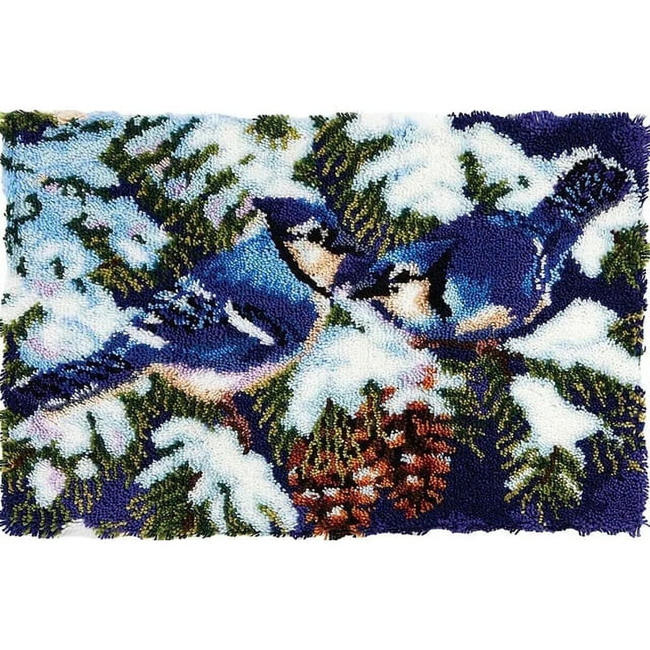 Latch Hook Rug Kits for Adults,Bluebirds Rug Making Latch Hooking Kit ...