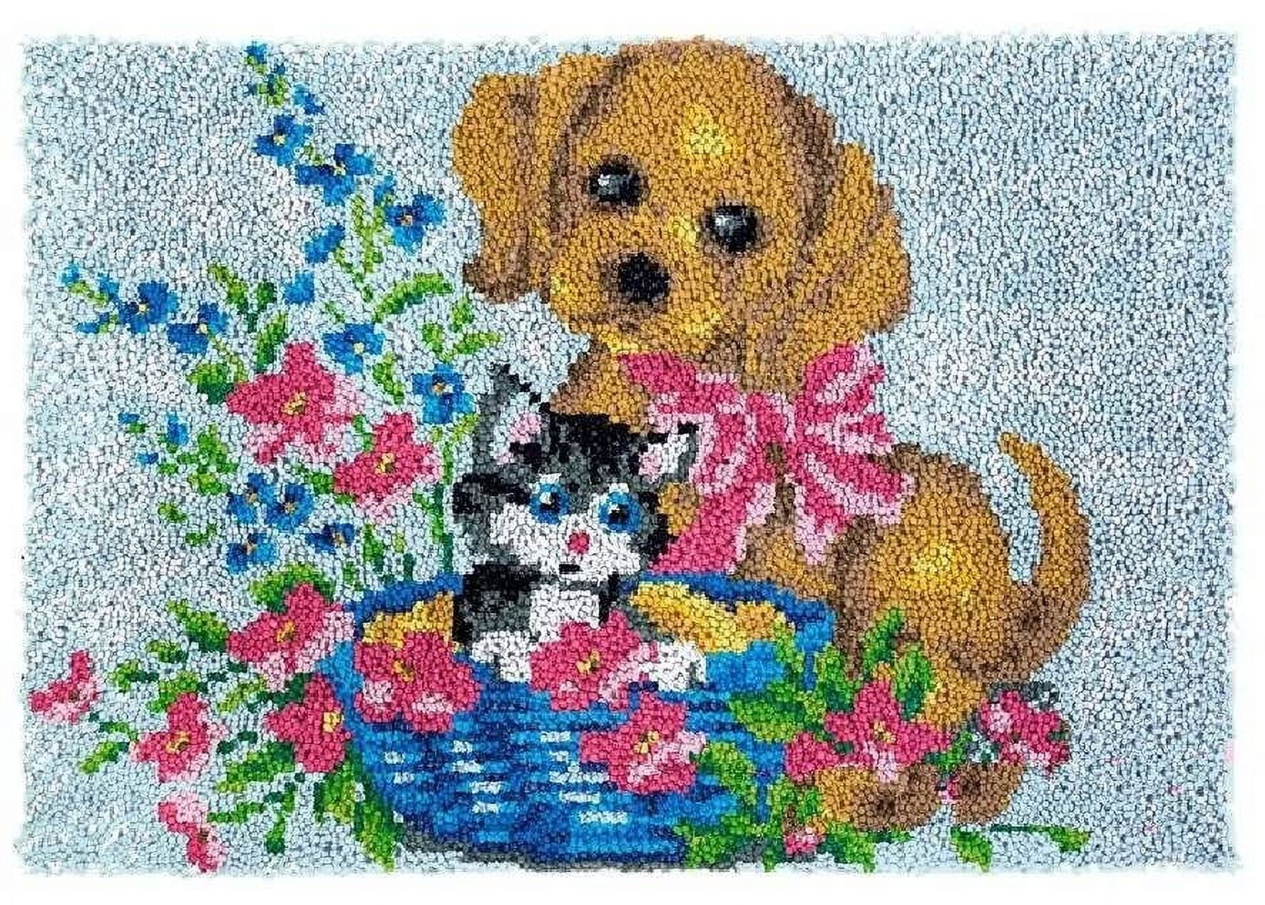 Latch Hook Rug Kits for Adults Dog/Cat Tapestry Kits Rug Making Kits ...