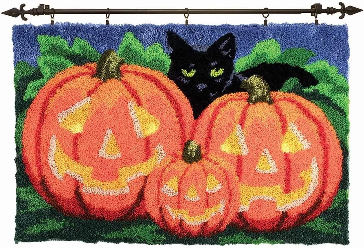 Latch Hook Rug Kits, DIY Latch Hook Rug, Home Carpet Rug Making Canvas ...