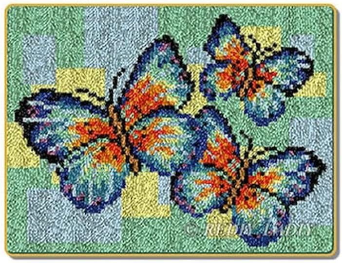 Latch Hook Rug Kits, DIY Latch Hook Rug, Home Carpet Rug Making Canvas ...