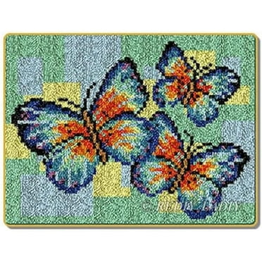 Latch Hook Rug Kits Embroidery DIY Leaves Pattern Crochet Needlework ...
