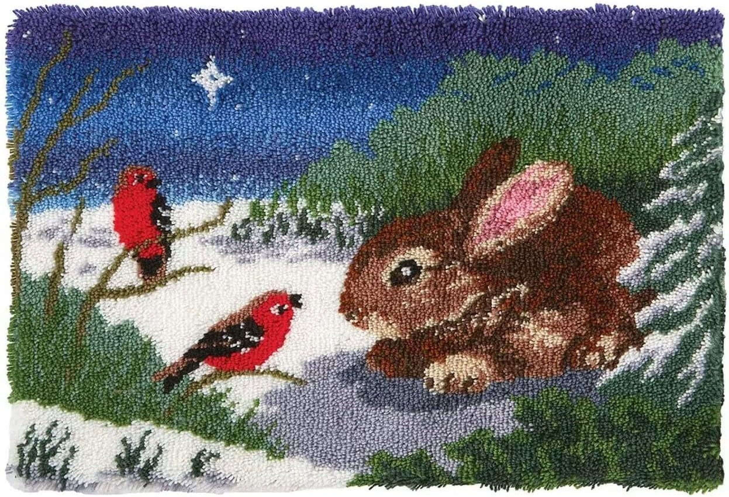 Latch Hook Rug Kits, DIY Latch Hook Rug, Home Carpet Rug Making Canvas ...