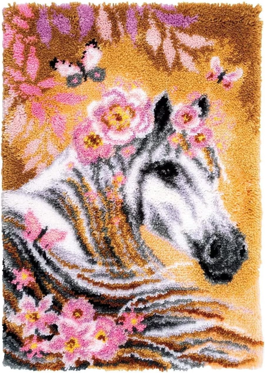 Latch Hook Rug Kits, DIY Latch Hook Rug, Home Carpet Rug Making Canvas ...