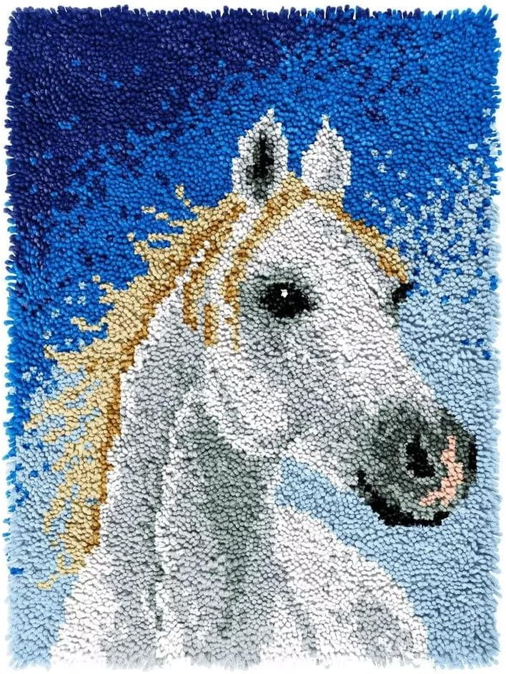 Latch Hook Rug Kits, DIY Latch Hook Rug, Home Carpet Rug Making Canvas ...