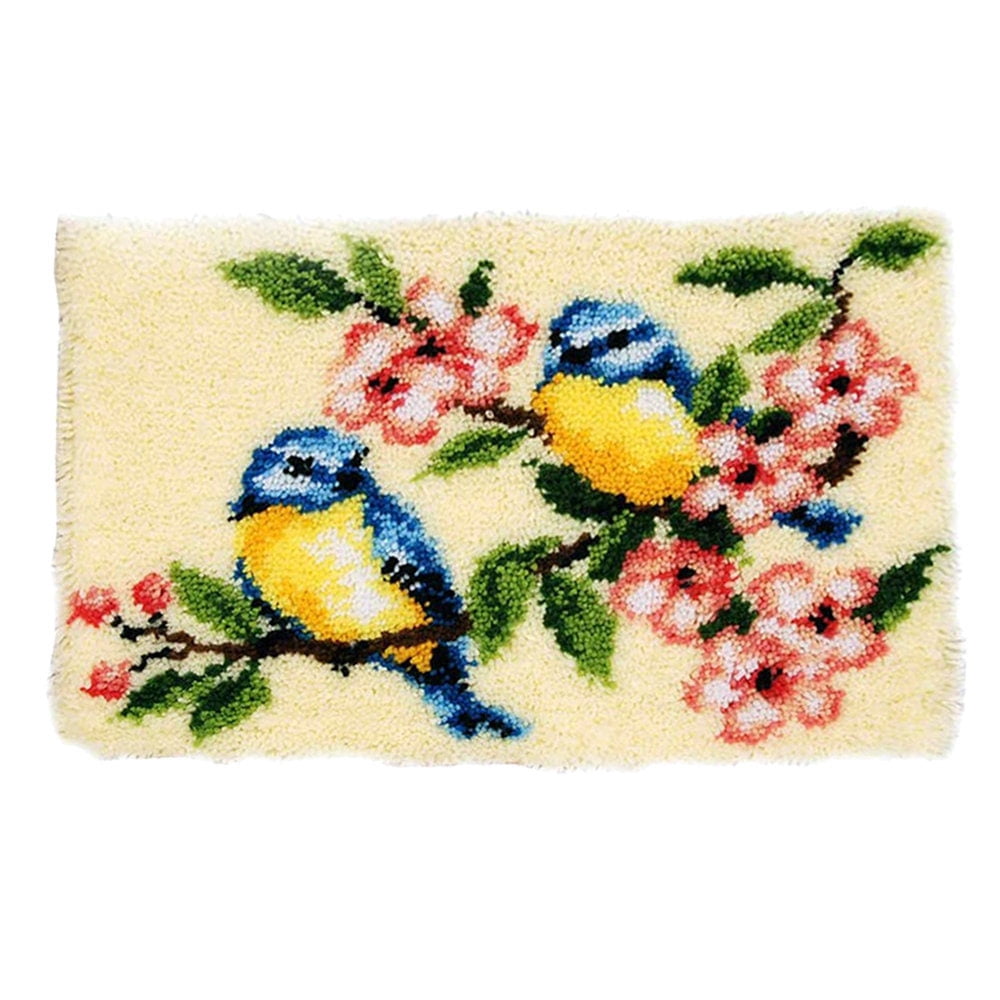 Latch Hook Rug Kits Embroidery DIY Birds Pattern Crochet Needlework ...