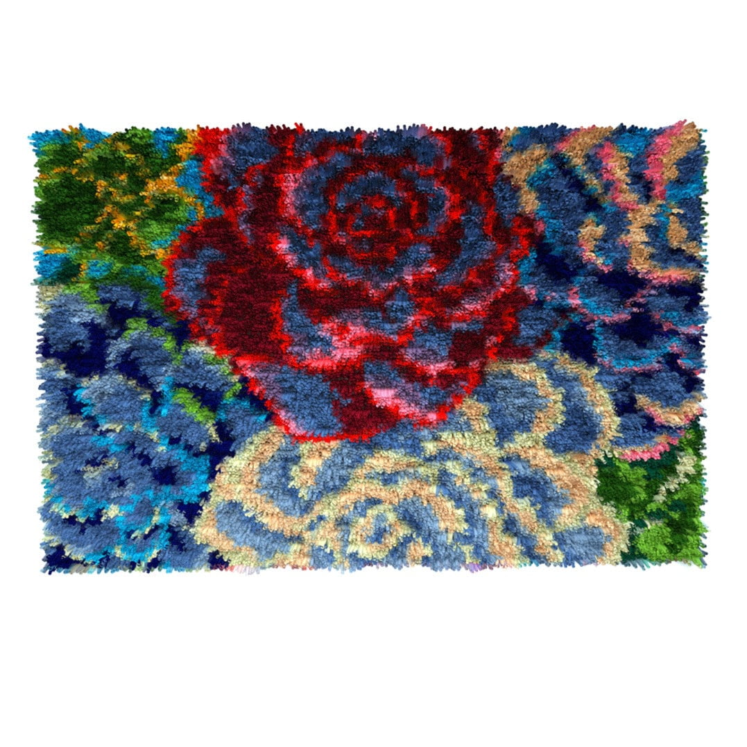 Latch Hook Rug Kits, Kids Adults Carpet Embroidery Set Beginners Cross ...