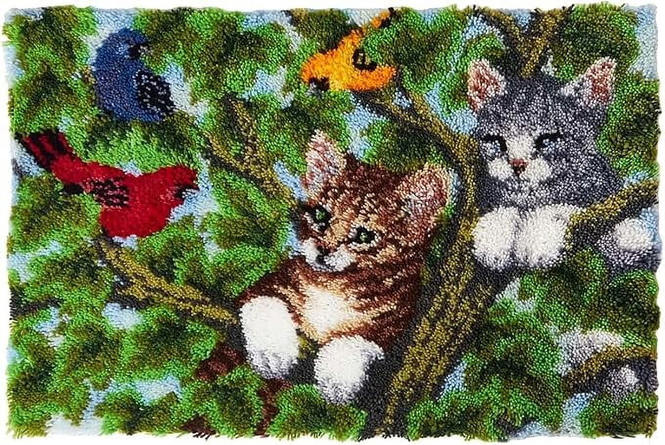 Latch Hook Rug Kits Latch Hook Kit DIY Throw Rug Cover Sofa Cushion ...