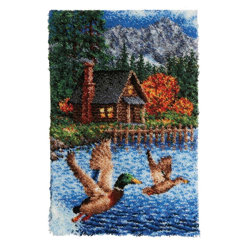 Latch Hook Rug Kits for Adults,Ducks latch hook kits for adults cushion ...