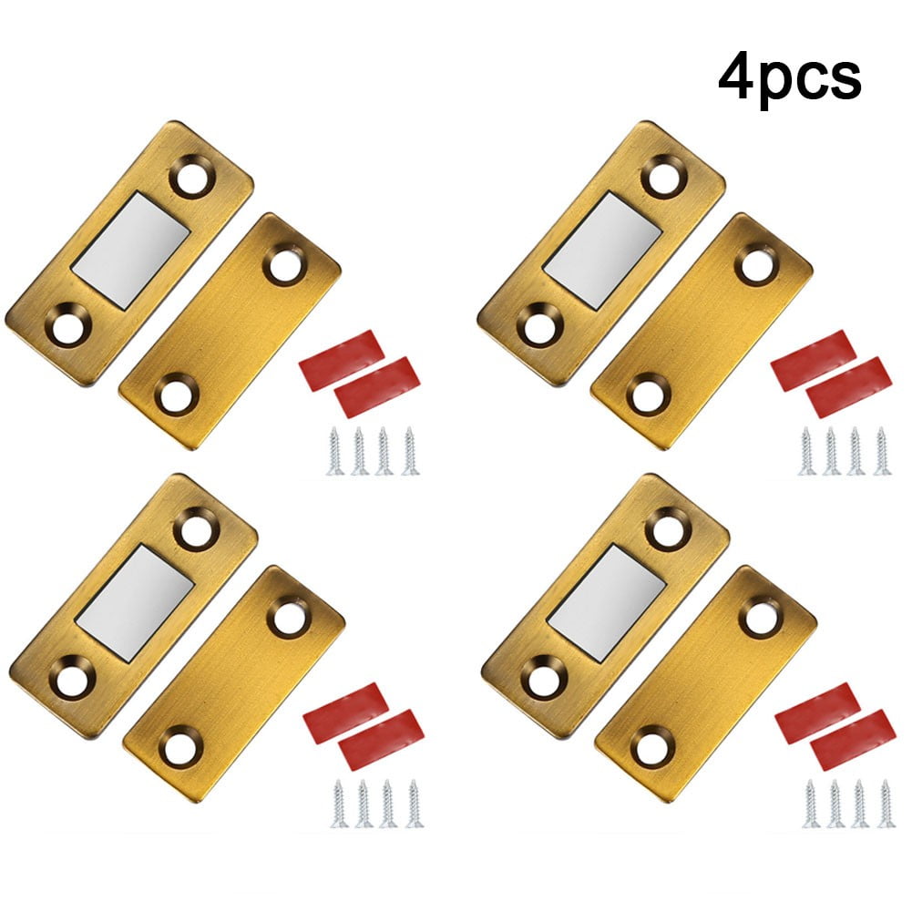 Latches Cabinet Door-Locks Hole-Free Invisible Metal + Magnet Strong ...