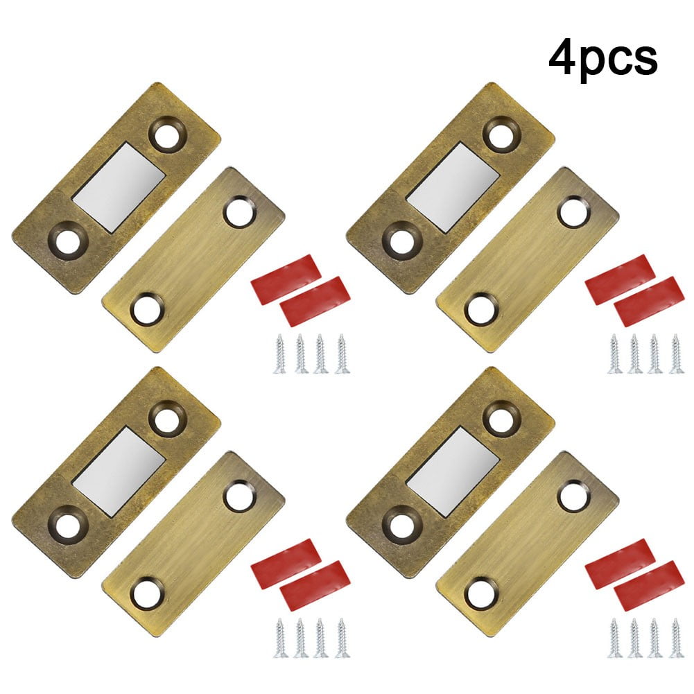 Latches Cabinet Door-Locks Hole-Free Invisible Metal + Magnet Strong ...