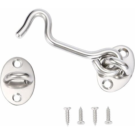 Latches and Bolts 1 Piece Storm Hook with Eyelet, Stainless Steel Cabin ...