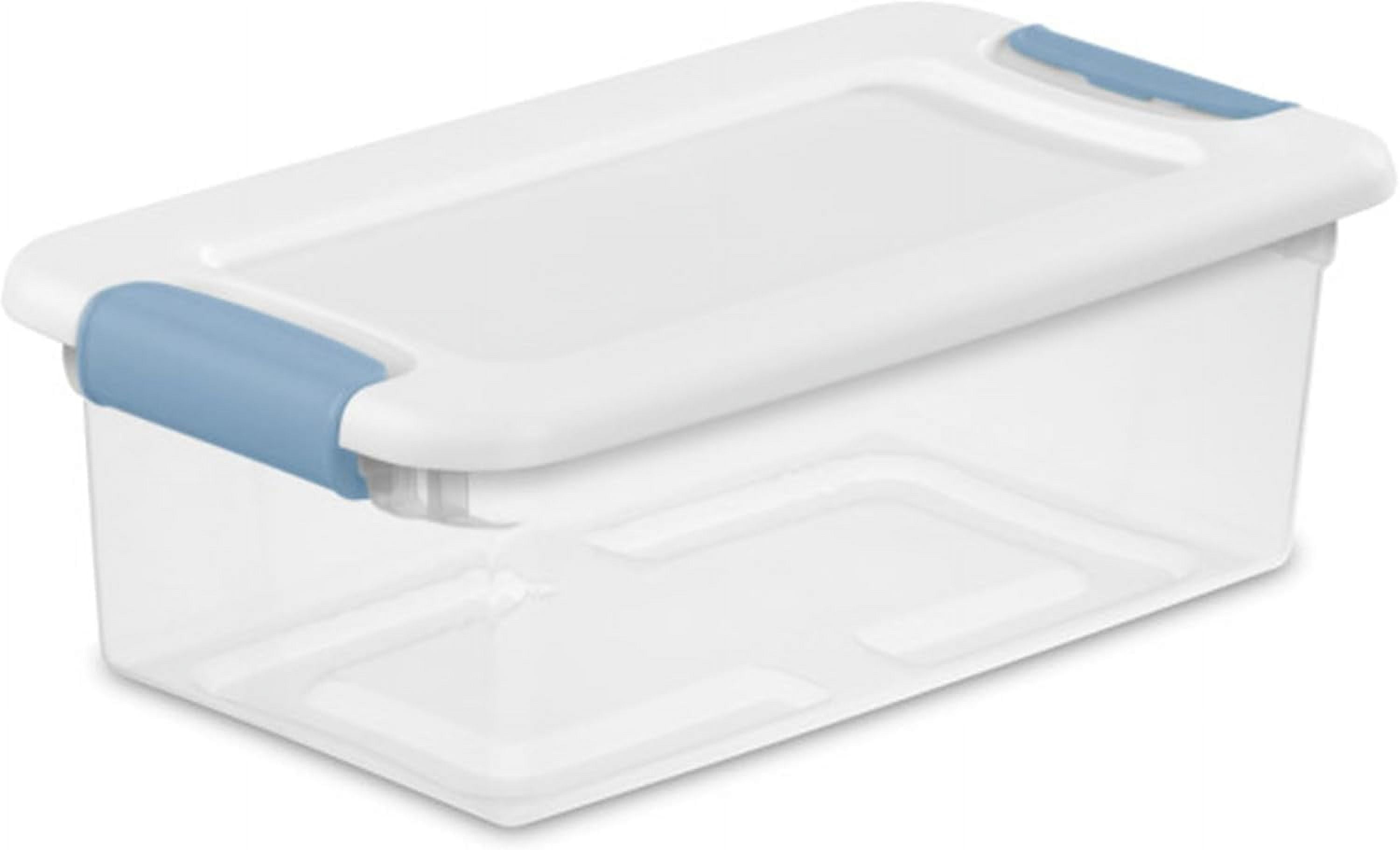 Latching Box, Stackable Storage Bins with Lids, Clear Plastic, 6 Quart ...