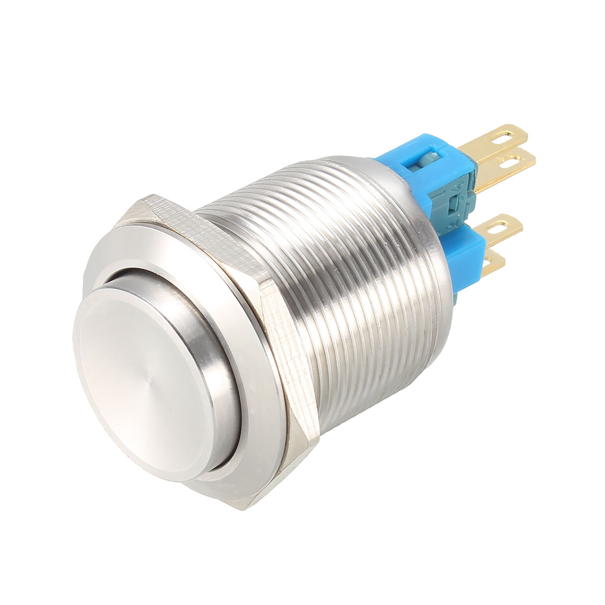 Latching Metal Push Button Switch High Head 22mm Mounting Dia 1NO 1NC 1pcs - Walmart.com