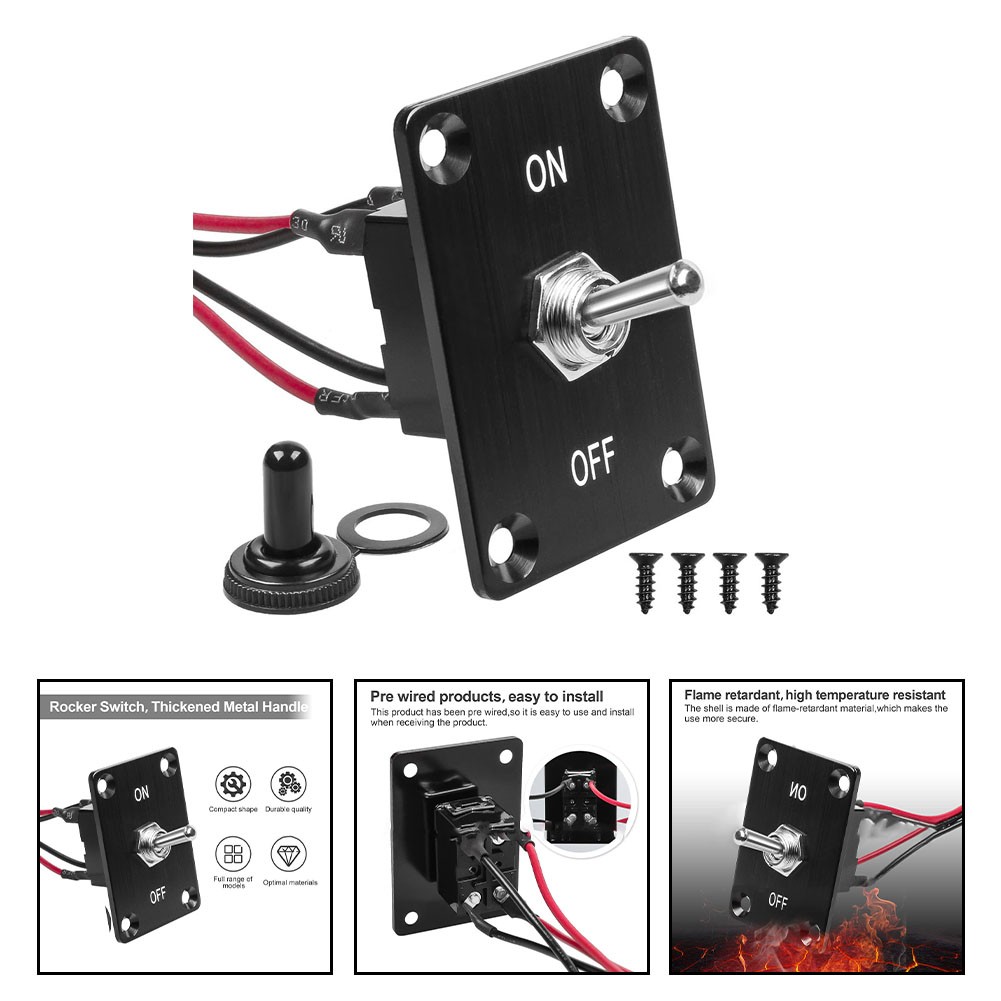 Latching Rocker Toggle Switches 4 Pin 2 Position ON/Off DPST Waterproof ...
