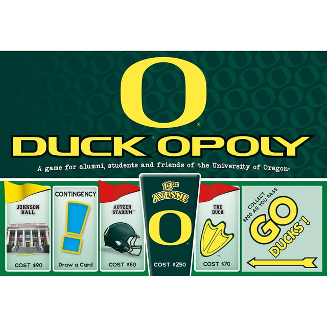 Late for the Sky Duck-Opoly University of Oregon Board Game, Ages 8+, 2 ...
