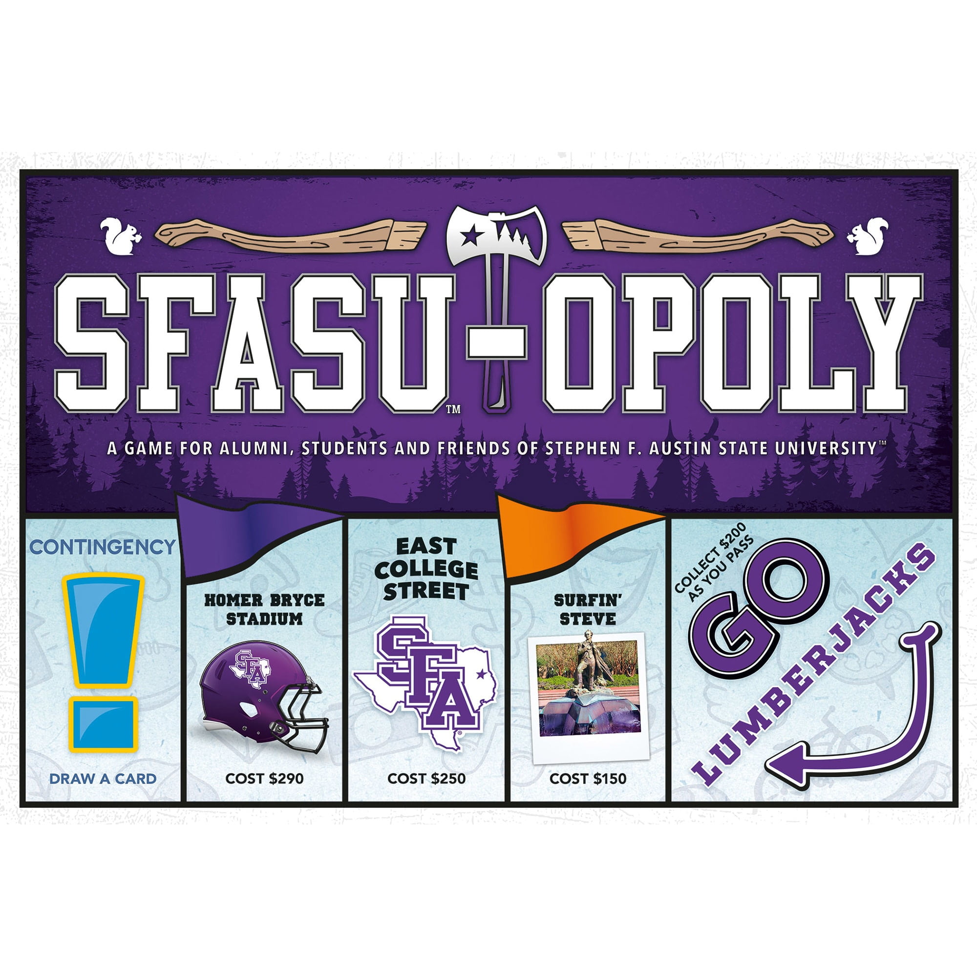 Late For The Sky: SFASU-Opoly - University Themed Family Board Game ...