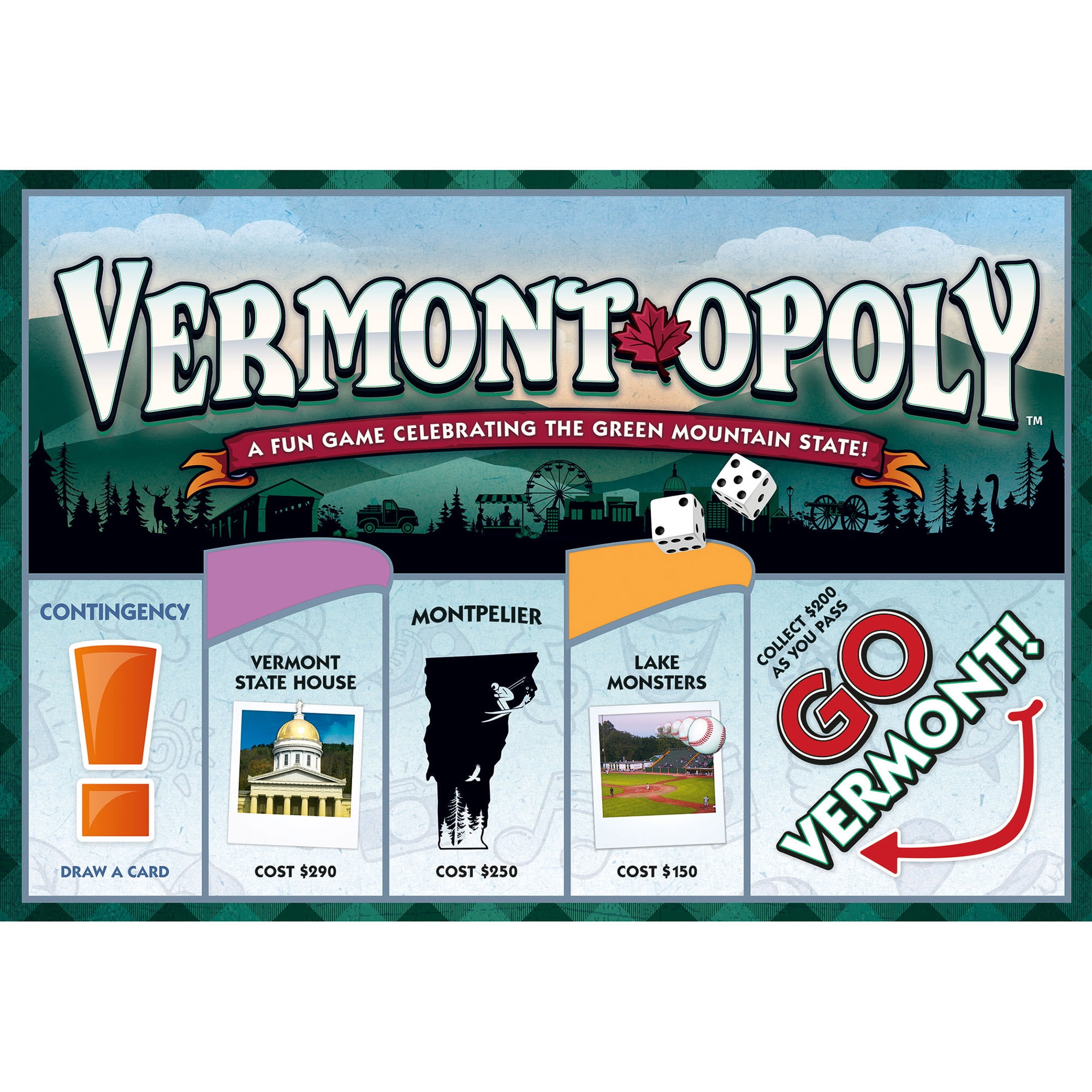 Late For The Sky: Vermont-Opoly - State Themed Family Board Game, Opoly ...