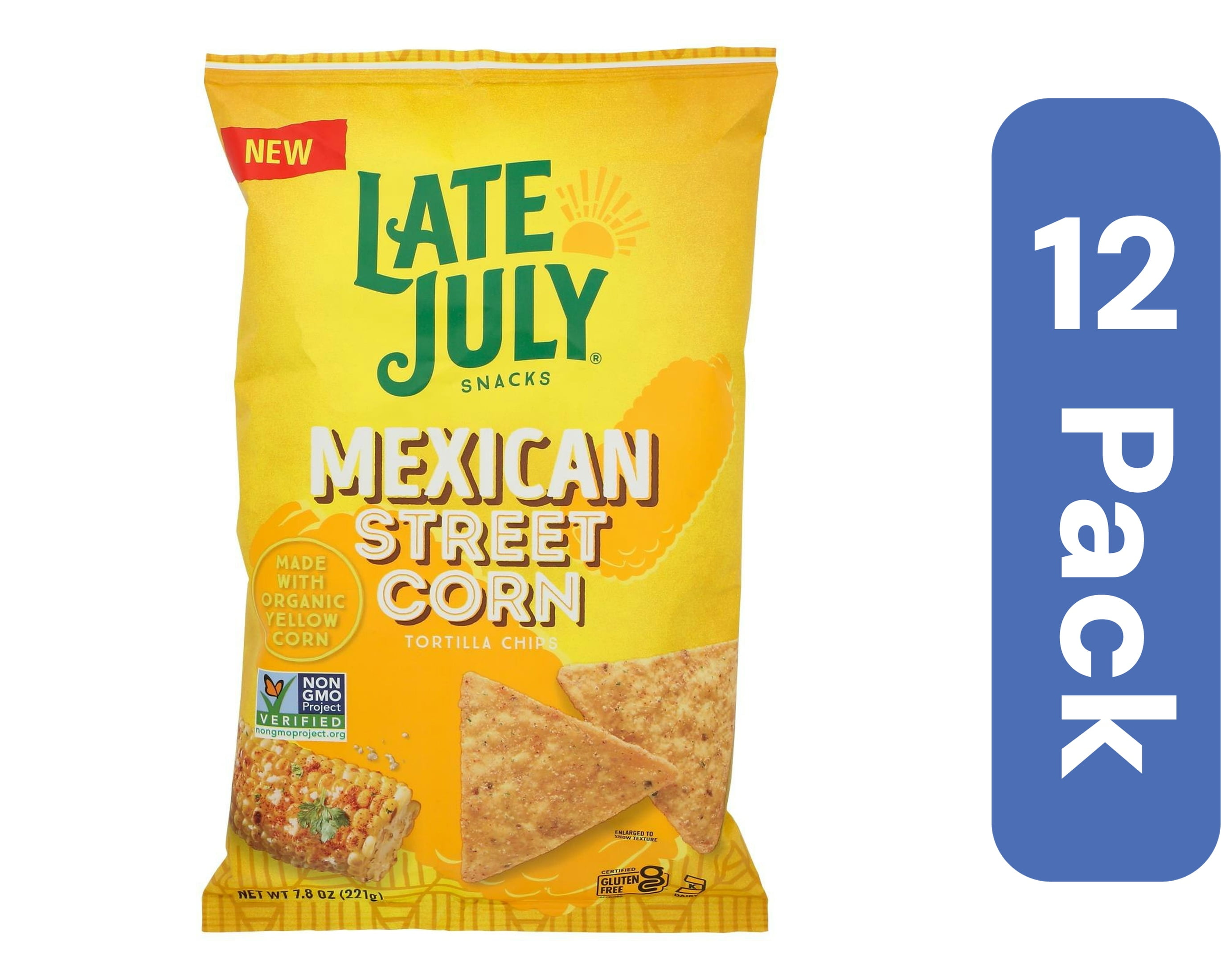 Late July Mexican Street Corn Chips 7.8 oz (Pack of 12) - Walmart.com